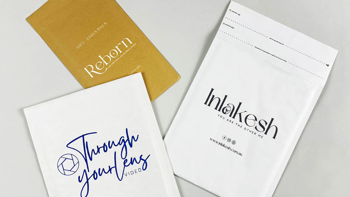 Custom compostable mailers/satchels, tissue paper & labels in low qty ...