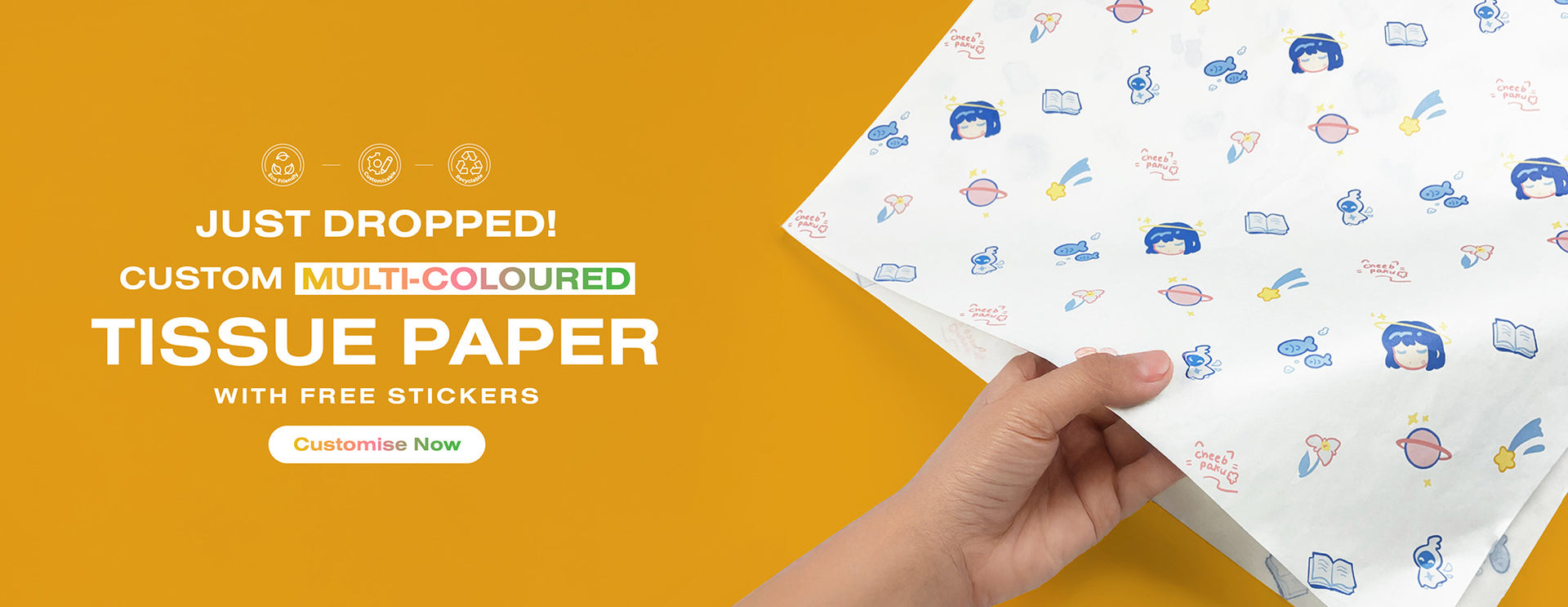 Custom compostable mailers/satchels, tissue paper & labels in low qty ...