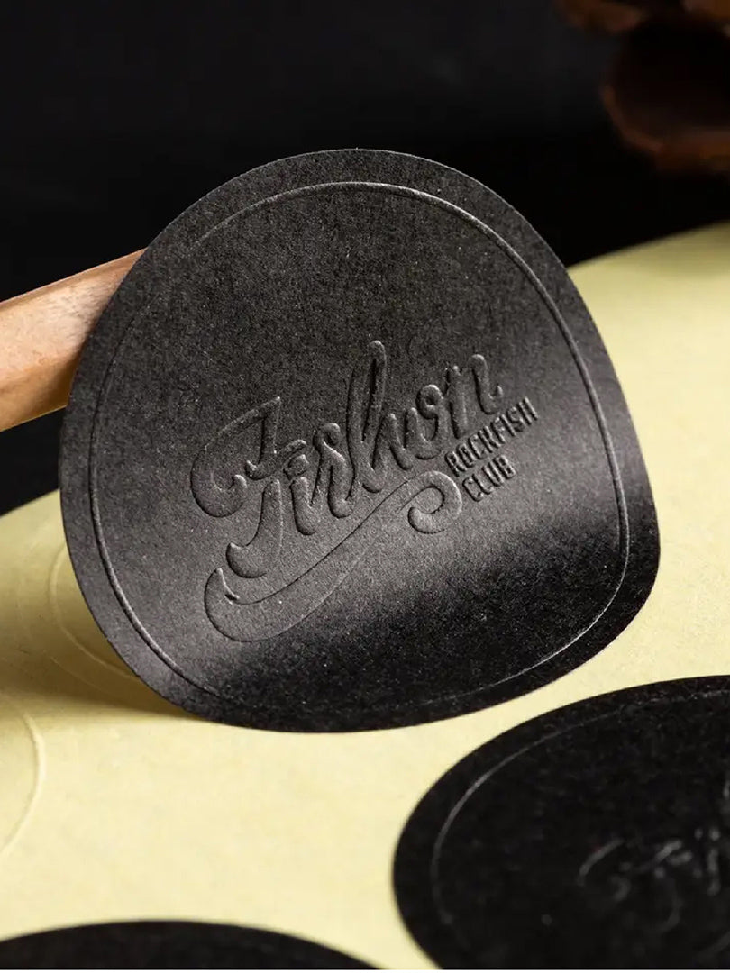 Custom Blind Embossed Stickers & Labels. MOQ-250 Stickers – suprpack.com