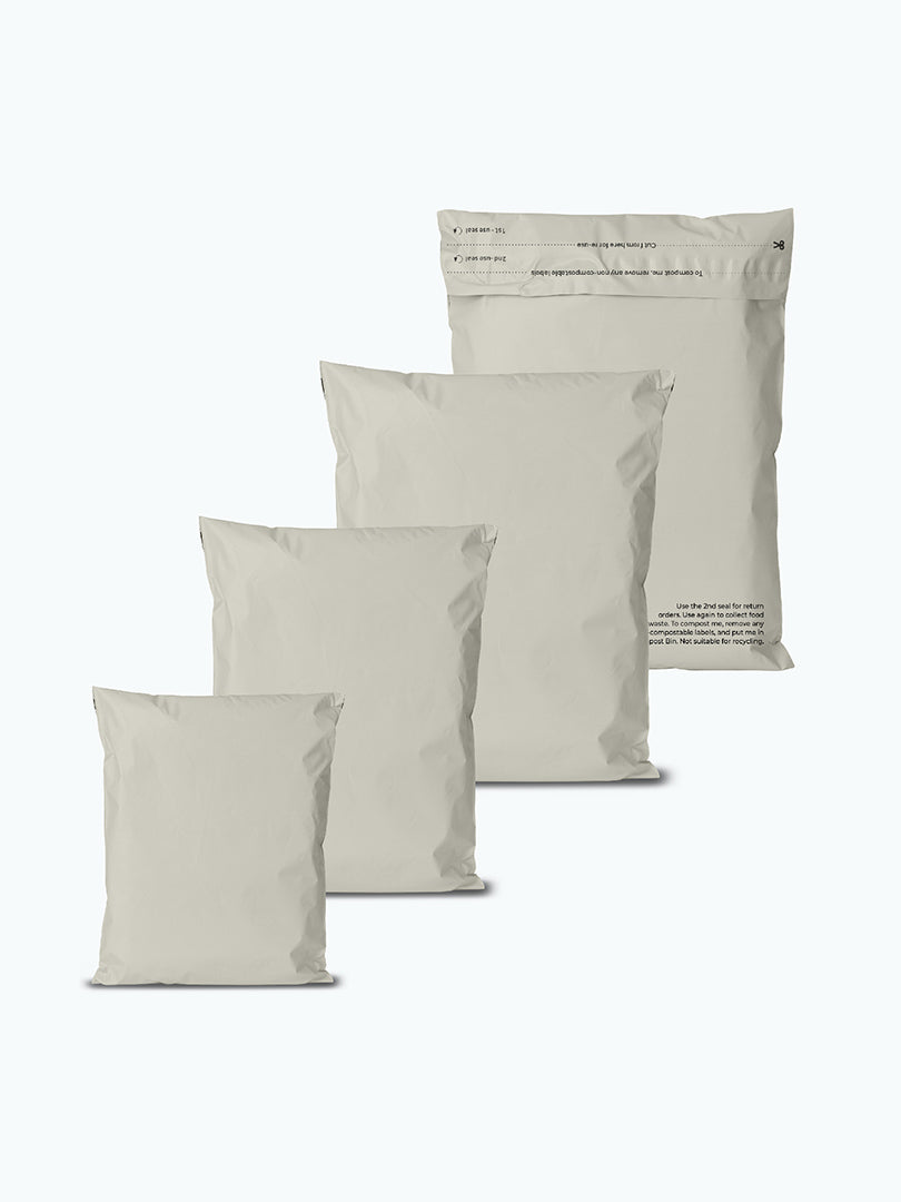 Custom compostable mailers/satchels, tissue paper & labels in low qty ...