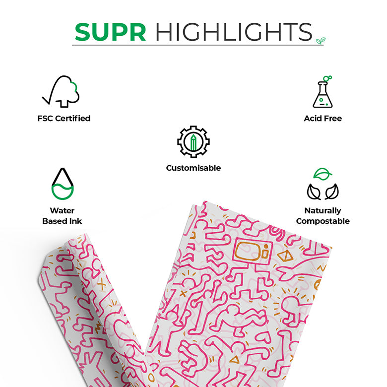 Custom Tissue Paper with Custom Stickers I 2 Colour Print I MOQ 100 ...