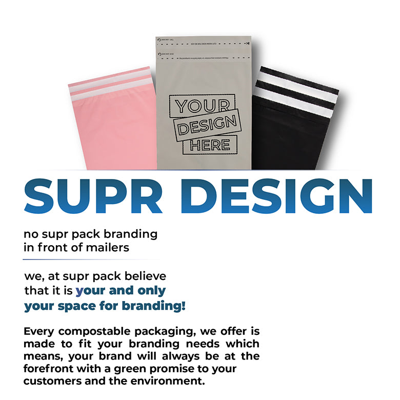 Warm Grey Custom Mailer | Custom Compostable Mailers | Shipping Mailer ...