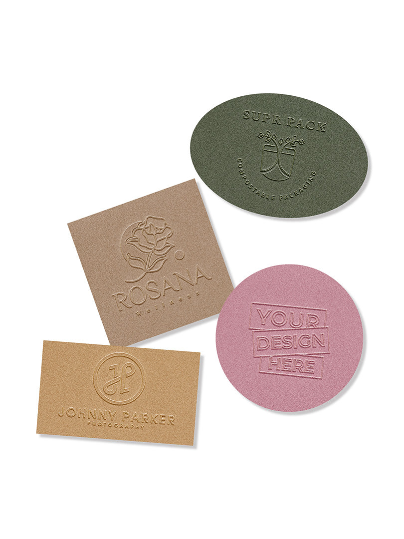 Custom Blind Embossed Stickers & Labels. MOQ-250 Stickers – suprpack.com