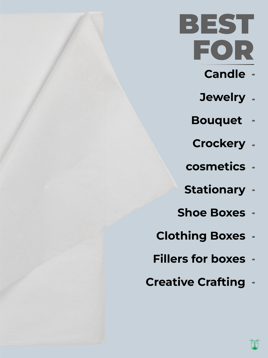 White Tissue Paper | Compostable Tissue Paper | Wrapping Paper MOQ 100 ...