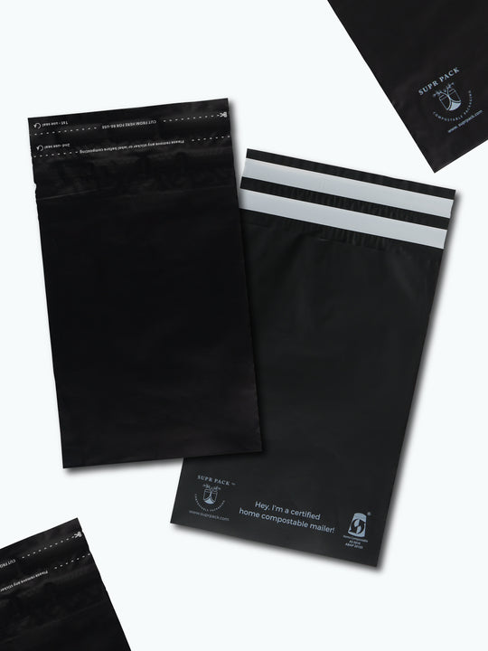 Custom compostable mailers/satchels, tissue paper & labels in low qty ...